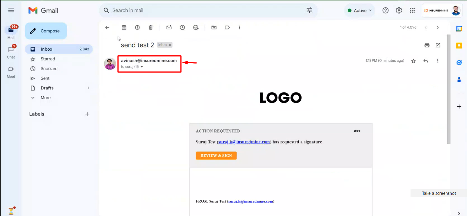 Client signing: Success email excludes agent notification - InsuredMine ...
